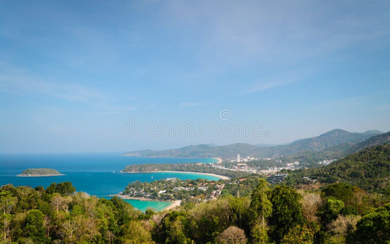 Karon view point stock image. Image of hill, beach, tree - 38305339