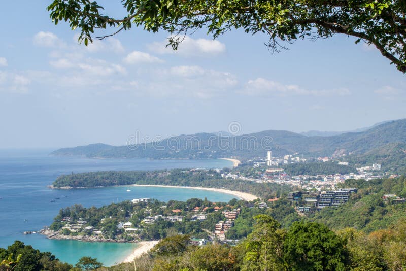 Karon View Point of Phuket, Thailand Stock Photo - Image of seascape ...