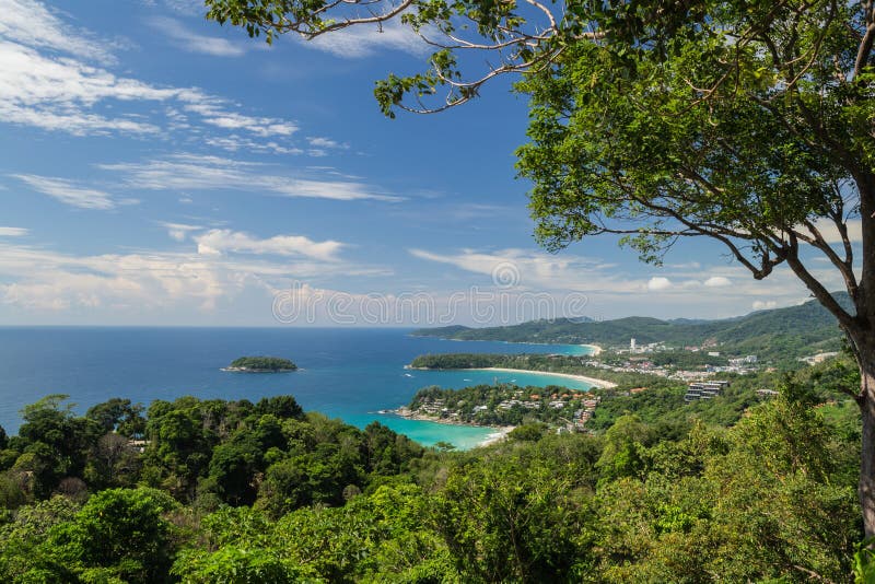 Karon View Point of Phuket, Thailand Stock Photo - Image of coast ...