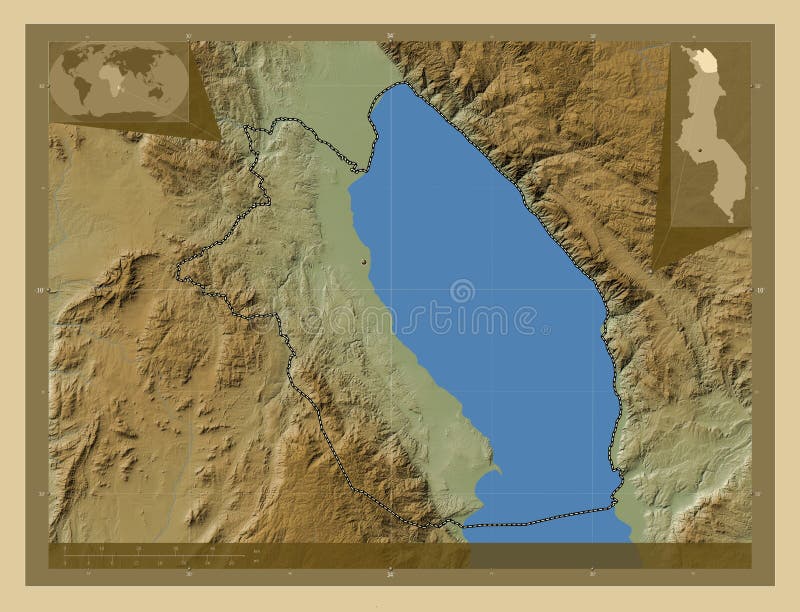 Karonga, Malawi. Physical. Major Cities Stock Illustration ...