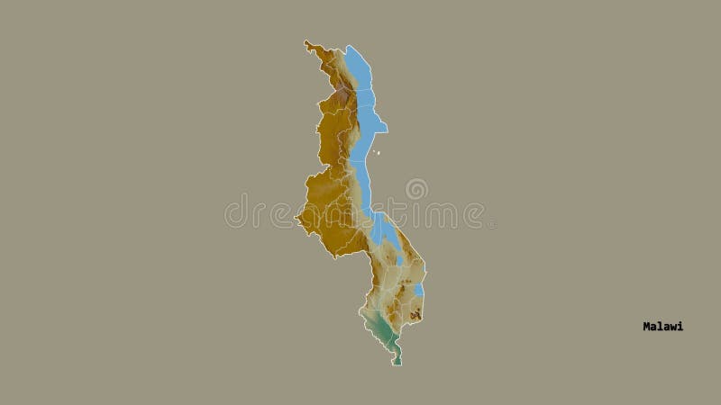 Karonga Location. Malawi. Relief Map Stock Footage - Video of satellite ...