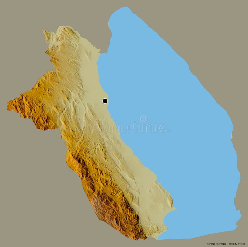 Karonga, District of Malawi, Zoomed. Satellite Stock Illustration ... Karonga, District of Malawi, Zoomed. Satellite Stock Illustration ...