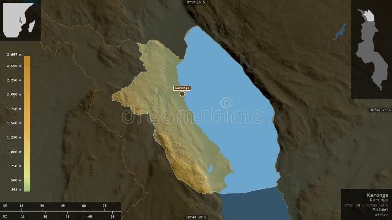 Karonga, Malawi - Composition. Physical Stock Illustration ...