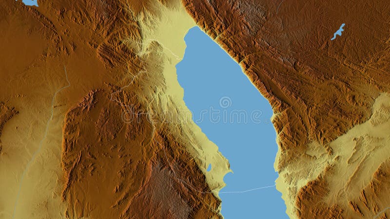 Karonga, Malawi - Outlined. Relief Stock Illustration - Illustration of ...