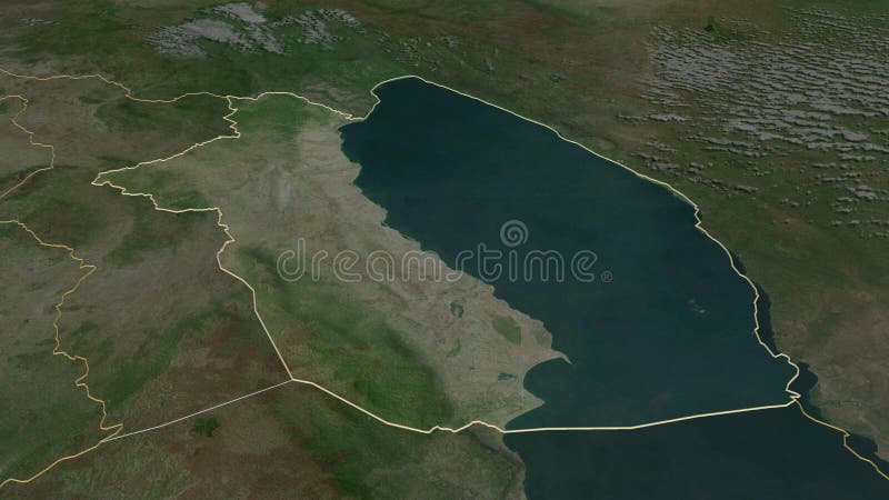 Karonga, Malawi - Outlined. Satellite Stock Illustration - Illustration ...