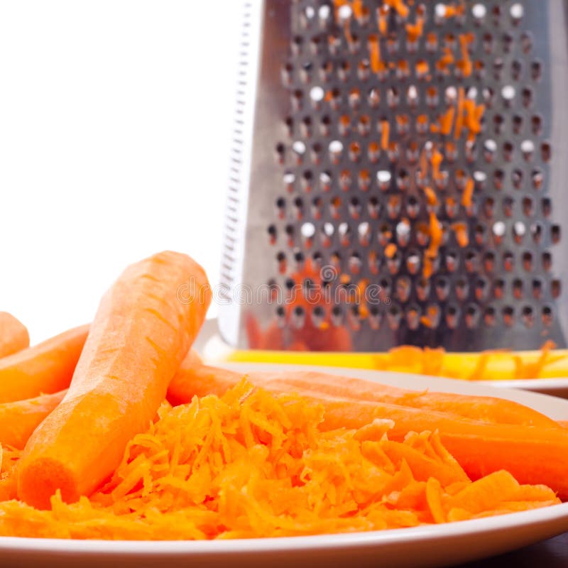 Karotten und Raspel stockfoto. Bild von gruppe, vorbereitung - 13305976