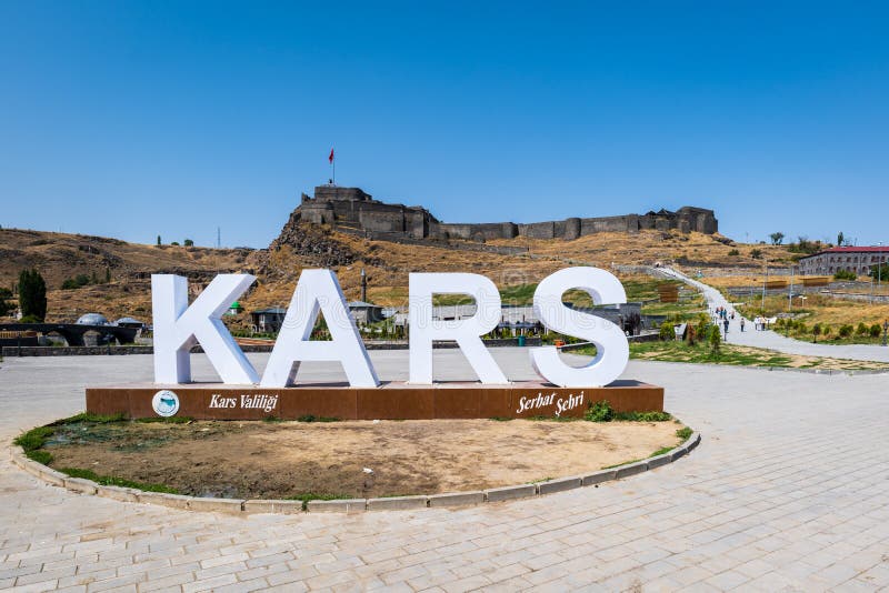 Kars Castle and Monument for Tourists in the Center of Kars, Turkey ...