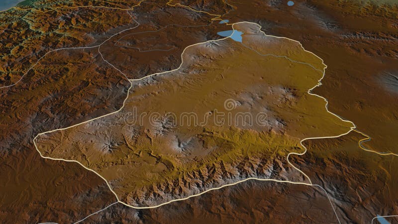 Kars, Turkey - Outlined. Relief Stock Illustration - Illustration of ...