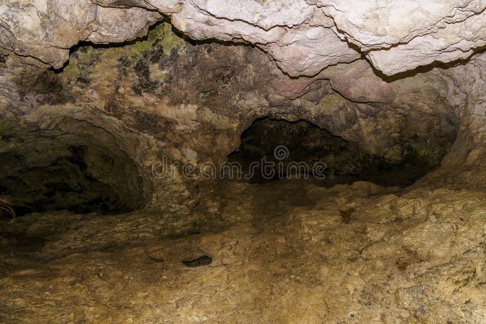 Karst Cave. Background with Selective Focus and Copy Space Stock Image ...