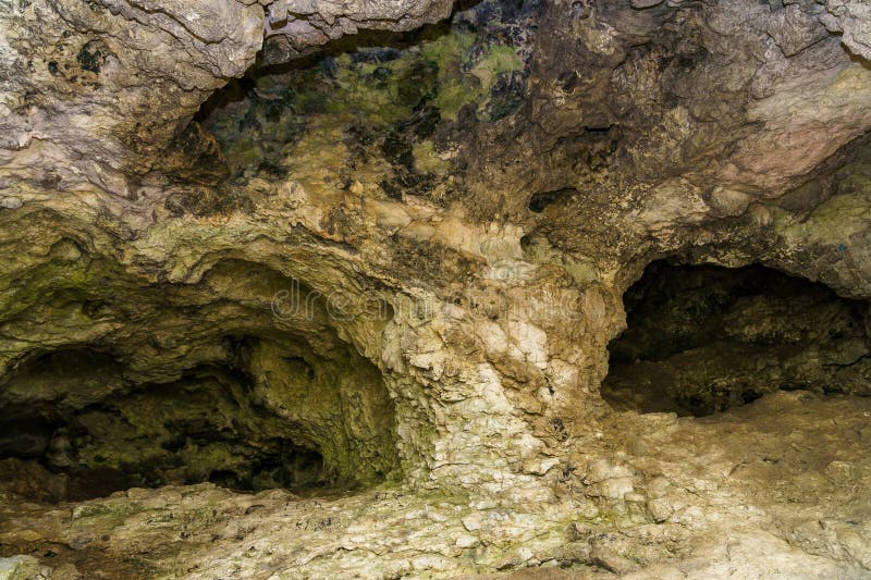 Karst Cave. Background with Selective Focus and Copy Space Stock Photo ...