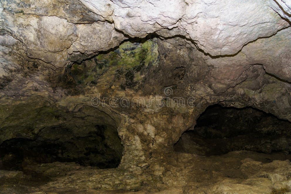Karst Cave. Background with Selective Focus and Copy Space Stock Photo ...
