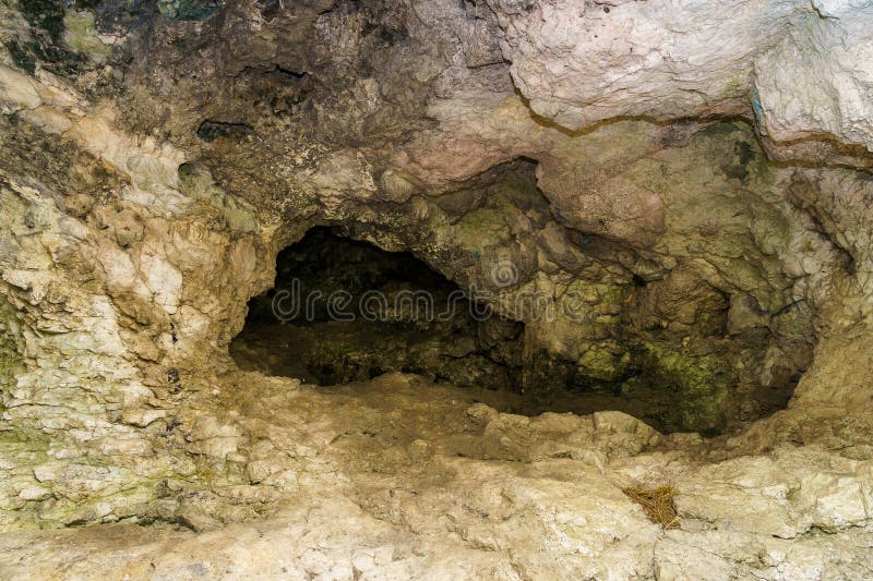 Karst Cave. Background with Selective Focus and Copy Space Stock Photo ...