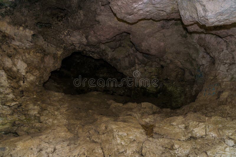 Karst Cave. Background with Selective Focus and Copy Space Stock Photo ...