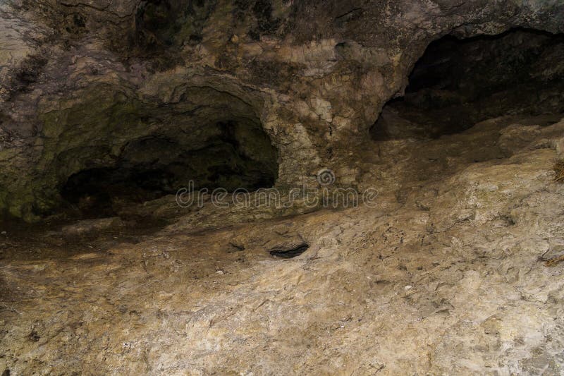Karst Cave. Background with Selective Focus and Copy Space Stock Image ...
