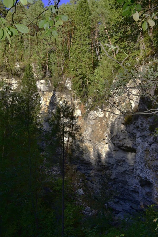 Karst hole Wolf pit stock photo. Image of panorama, huge - 228588098
