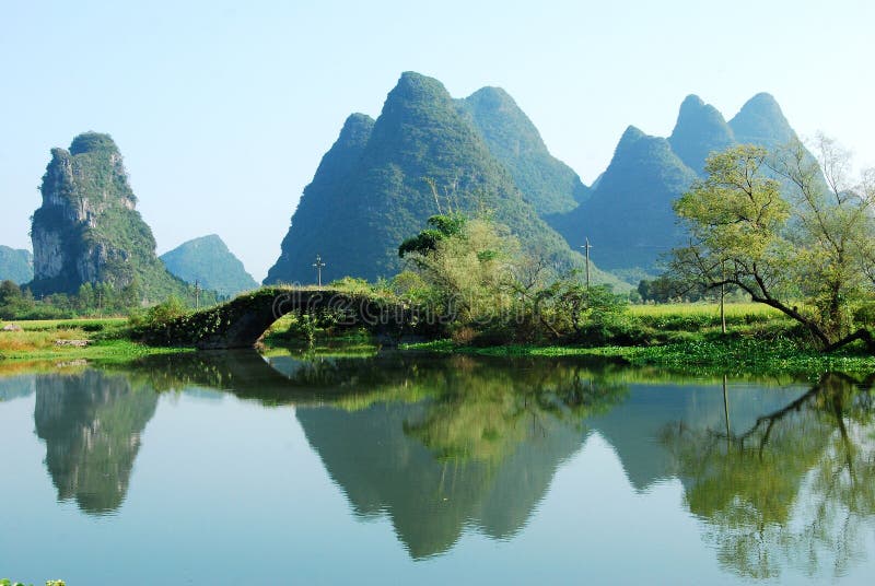 Karst Landscape in Guilin,China Stock Photo - Image of river, nature: 64572936