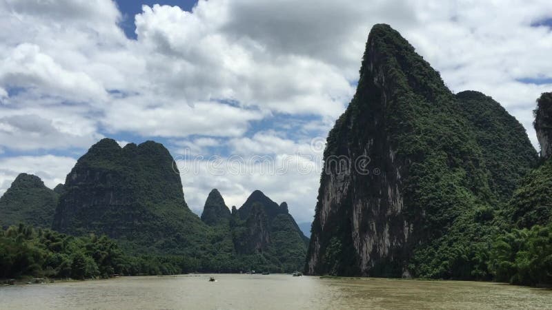 Li River Karst Mountain Landscape In Yangshuo Stock Video - Video of ...