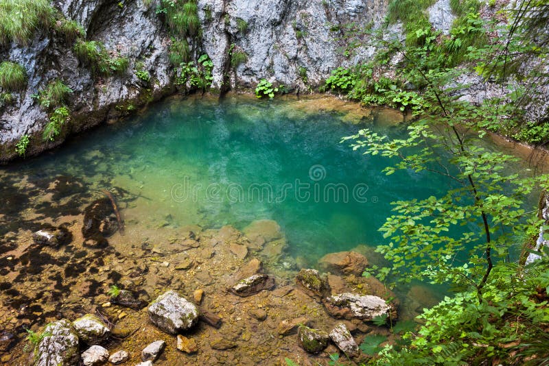 Karstic spring stock photo. Image of slope, sinkhole - 26021354