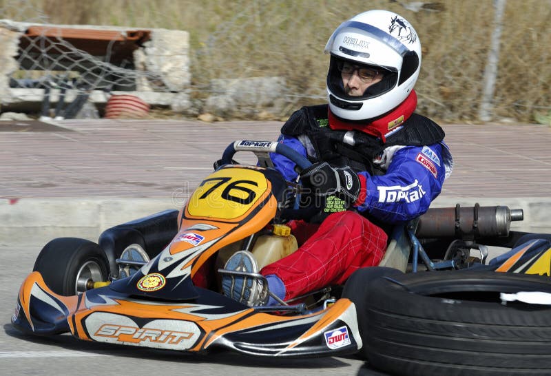 Kart Driver Racing on a Track during Competition Editorial Image ...