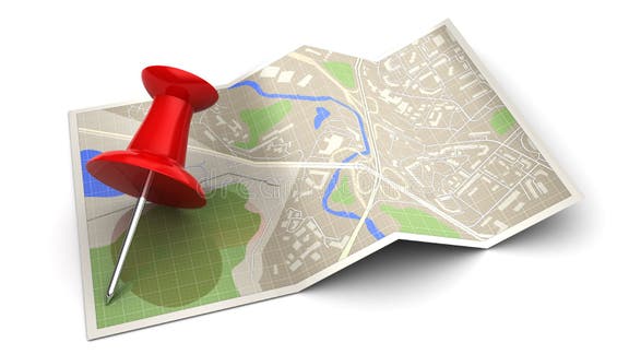 Karte 3d stock abbildung. Illustration von standorte - 81387610