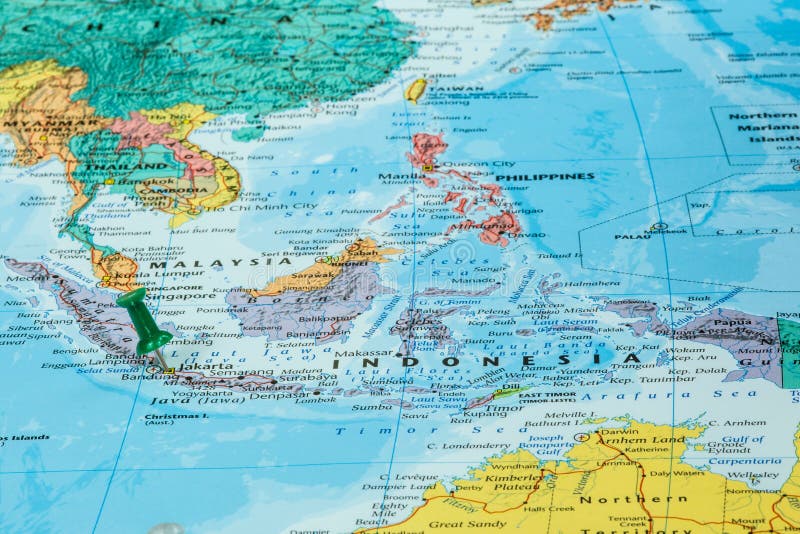 Karte von Indonesien stockbild. Bild von atlas, auslegung - 100906183