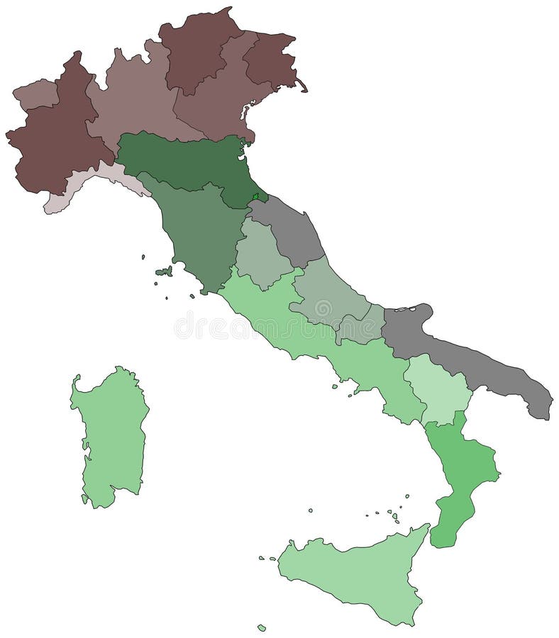 Italienische Provinzen stock abbildung. Illustration von lombardei ...