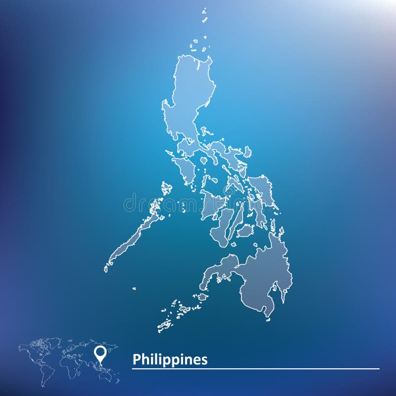 Karte von Philippinen stock abbildung. Illustration von asien - 100371479