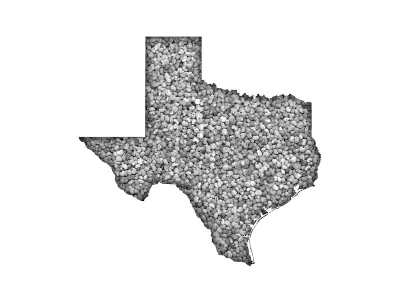 Geographische Karte Der Stadt Des US-Staats Texas Und Dallas Stockbild ...