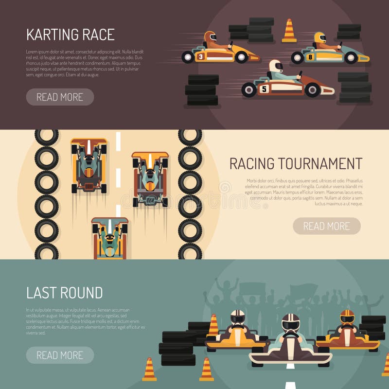 Car Race Banners Set stock vector. Illustration of race - 162362882