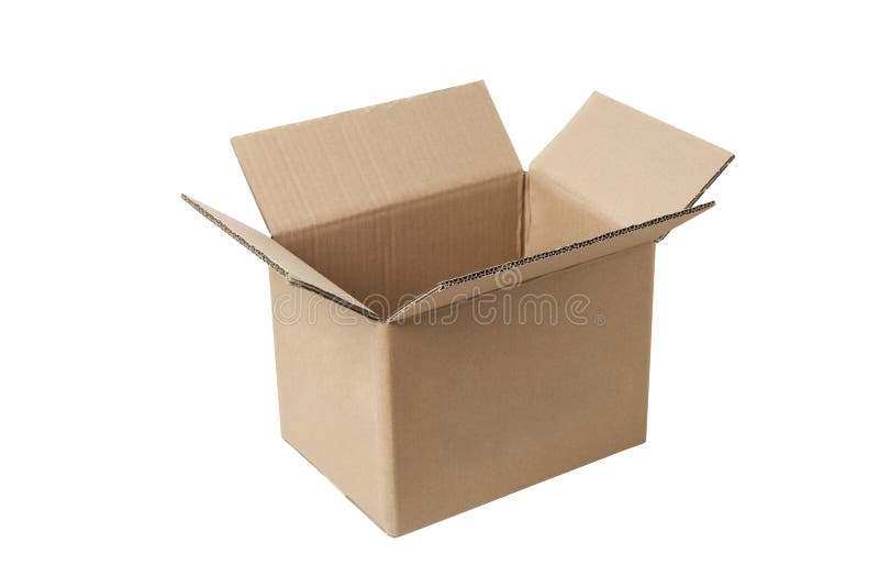 Karton doos stock foto. Image of vierkant, geïsoleerd - 26056738