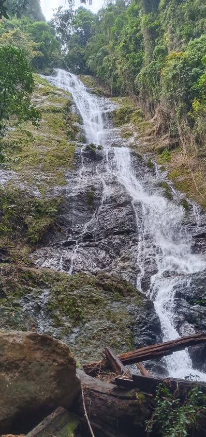 Karuh River Waterfall in Halau-Halau Stock Photo - Image of halau ...