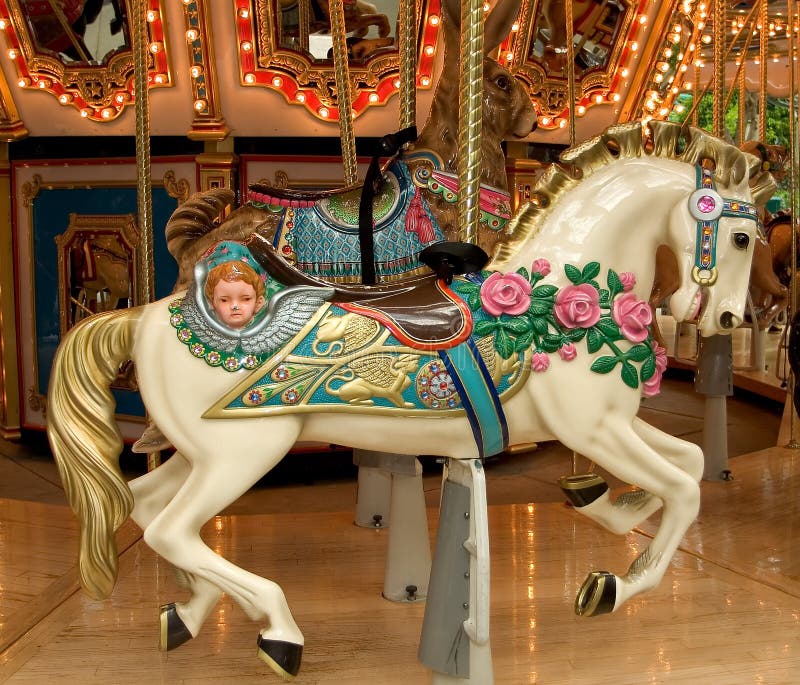 Karussell-Pferd stockbild. Bild von zicklein, spiel, abbildung - 275241