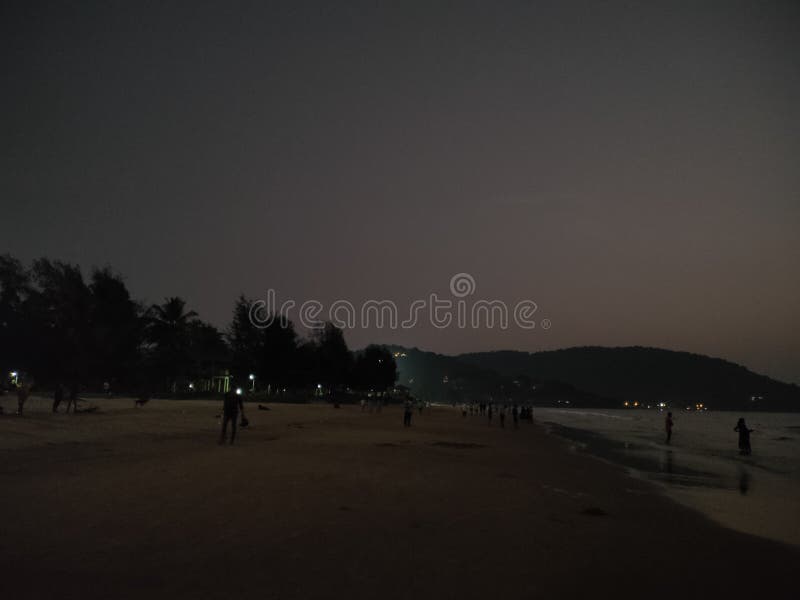 Karwar beach at nights stock image. Image of wave, karwar - 267605671