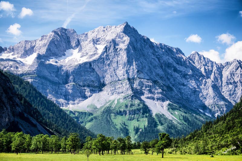 Karwendel mountains stock image. Image of forest, spritzkarspitze ...