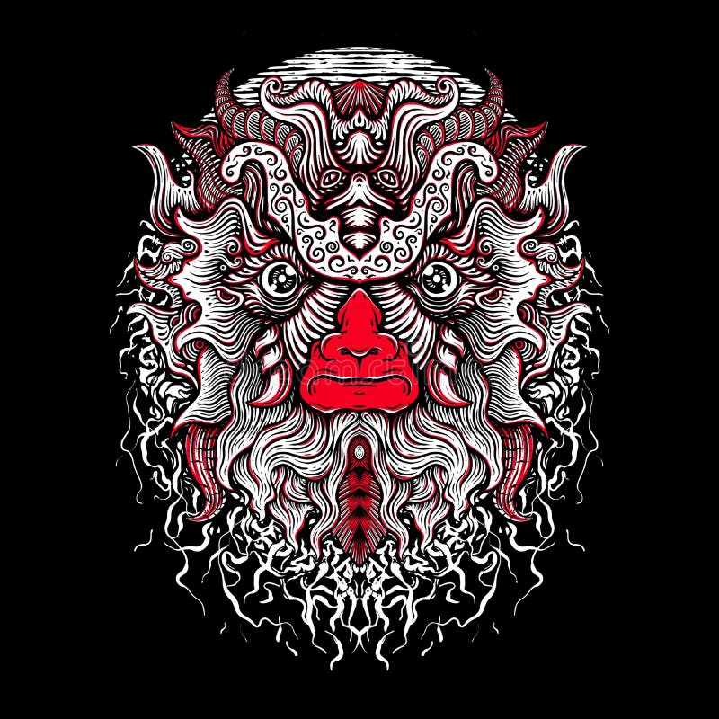 White monkey king stock illustration. Illustration of circle - 287772615