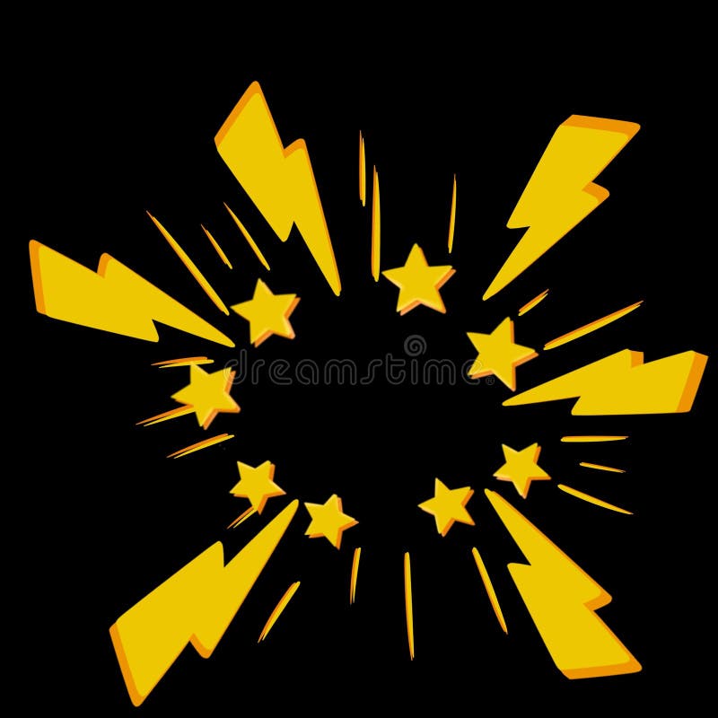 Explosion Boom Sunburst Red Anime Manga Graphics Cartoon Stock ...