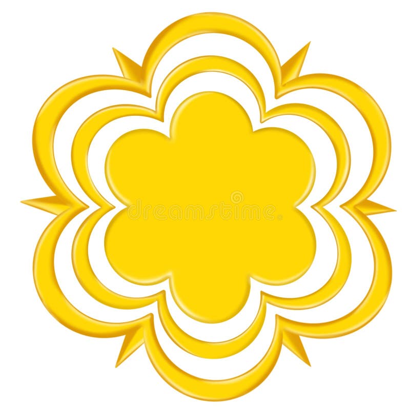 Yellow Flower Icon Symbol of Floral Design. Stock Illustration ...