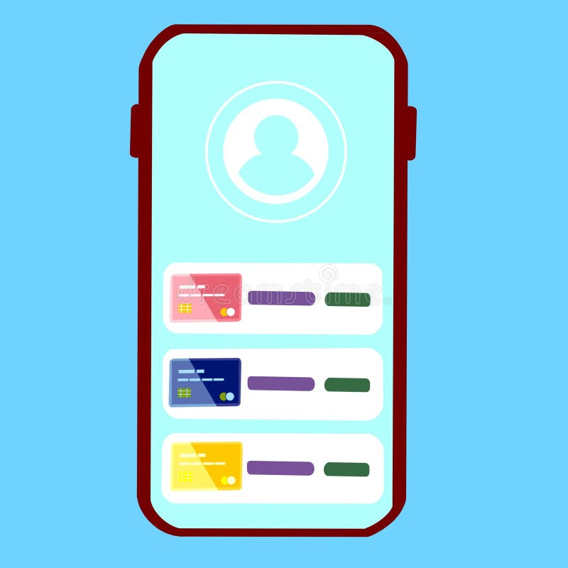 Pay Button on Smartphone Transaction with Credit Card. Mobile with ...