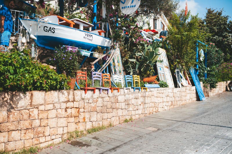 Kas, Turkey - September 25, 2019 : Street View in the Kas Town ...