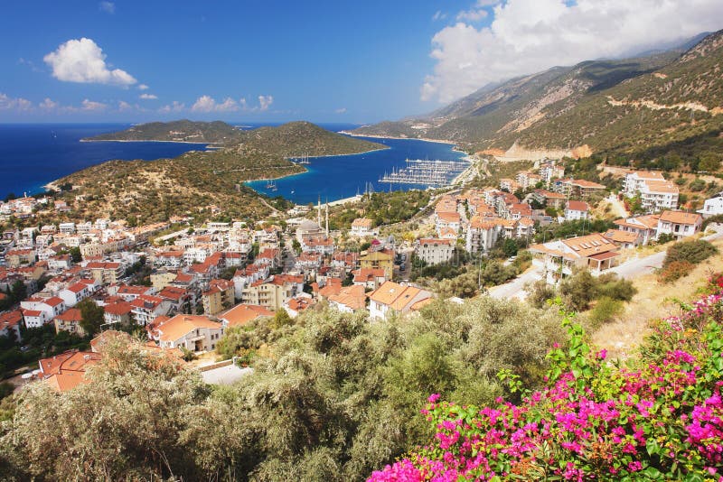 Kas town, Turkey stock image. Image of marina, roof, scenic - 22585169