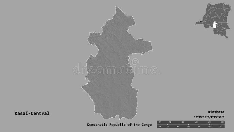 Kasai-Central Province Map Vector Stock Vector - Illustration of ...