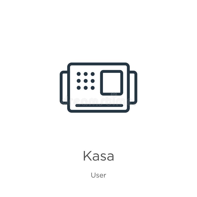 Outline Kasa Vector Icon. Isolated Black Simple Line Element ...