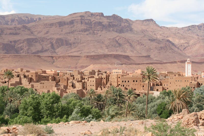Kasbah in Morocco stock photo. Image of kasbah, tree - 19567874