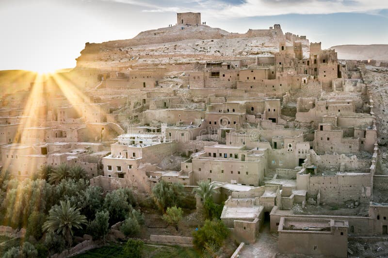 Kasbah and Oasis stock photo. Image of travel, africa - 70448604