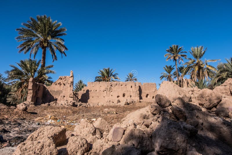 Kasbah of the Oasis - an Old Kasbah in the Middle of a Lush Oasis Stock ...