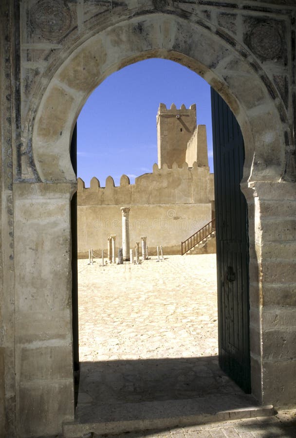 Islamic fort- Tunisia stock image. Image of color, medina - 10858303