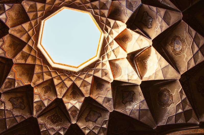 Kashan, Iran - 10th June, 2022: Beautiful Dome Interior in Iranian ...