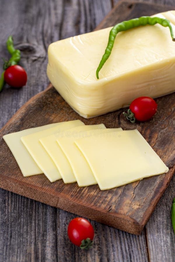 Kashar Cheese or Kashkaval Cheese on Wood Floor. Stock Image - Image of ...