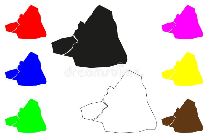 Kashipur City (Republic of India, State of Uttarakhand) Map Vector ...