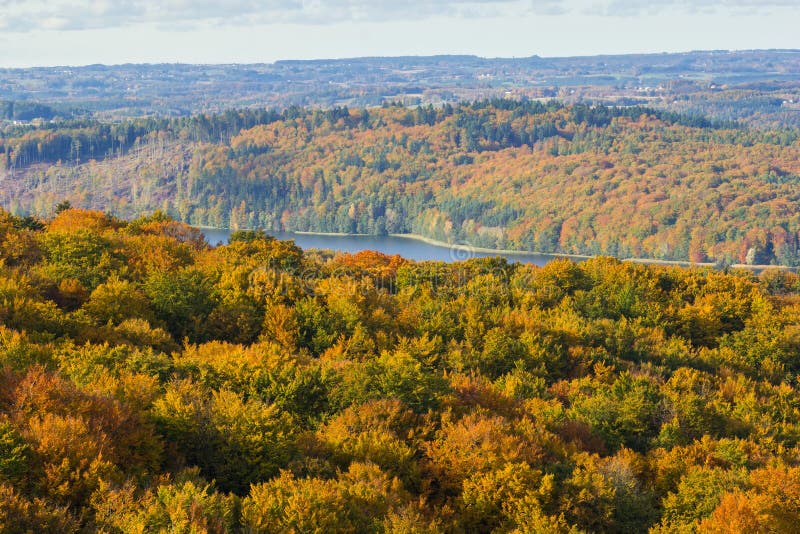 Kashubia in autumn stock photo. Image of lake, road - 102007320